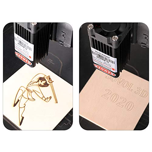 Sovol 3D 500mW Laser Module, 12-24V Engraving Laser Head Kits Magnetic Design with Goggles, Test Wooden Boards for SV01/ SV02/ Ender 3 V2/ Ender 3/ Ender 3 Pro/Ender 5 / Ender 5 Pro 3D Printer