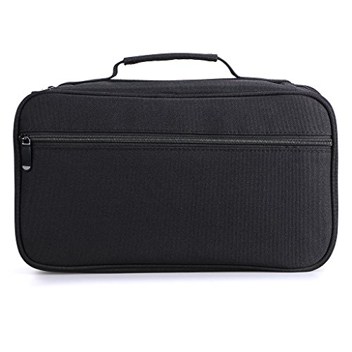 BTSKY Art Marker Carrying Case Lipstick Organizer-60 Slots Canvas Zippered Markers Storage for Touch Spectrum Noir Paint Sharpie Markers, Empty Wallet Only (Black)