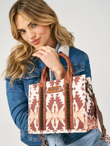Wrangler Purse for Women Boho Aztec Tote Bag Hobo Shoulder Top Handle Handbags with Wide Guitar Strap christmas gift fall collection XY7 WG2203-8120SLCF