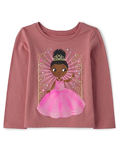 The Children's Place Baby-Girls And Toddler Girls Long Sleeve Graphic T-shirt Princess 5T