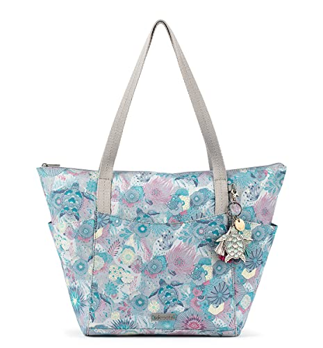 Sakroots Tacoma Eco-Twill Tote, Grey Seascape