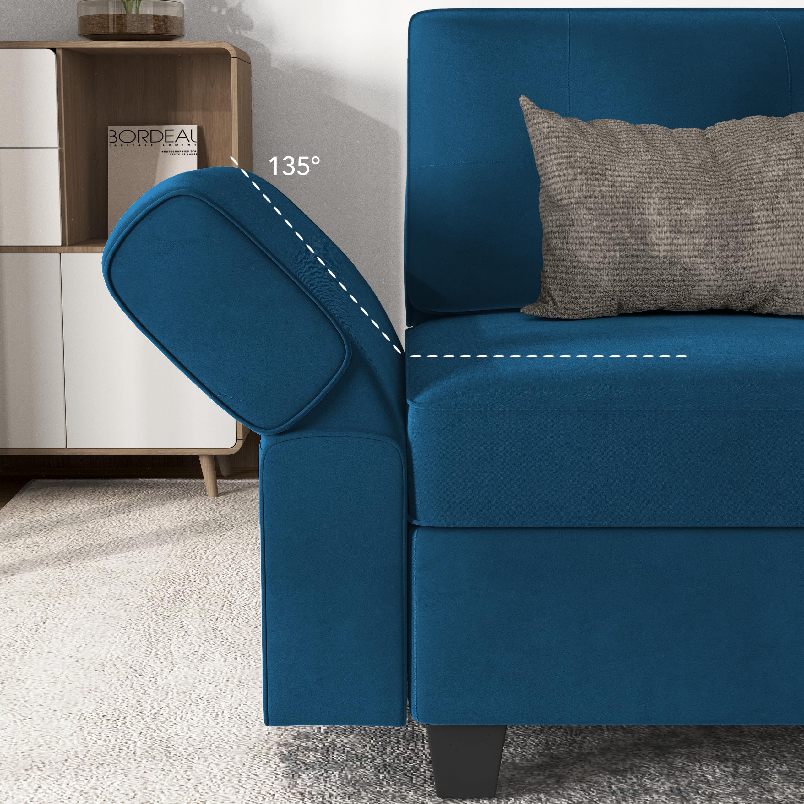 SF002 Sectional, U Shape Sofa, Blue