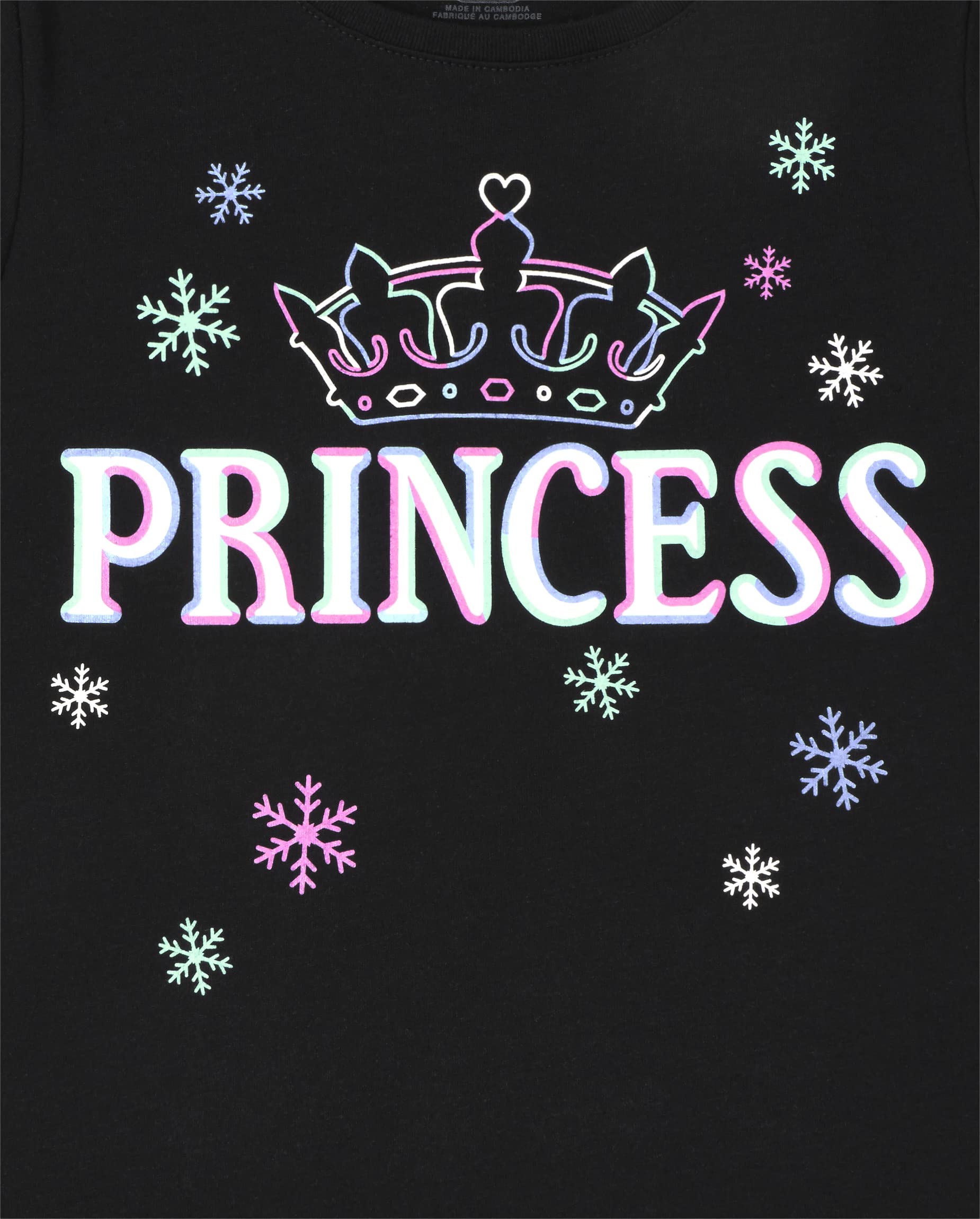 The Children's Place Girls Assorted Everyday Long Sleeve Graphic T-Shirts,Multipacks Princess/Princess at Heart 2-Pack Medium