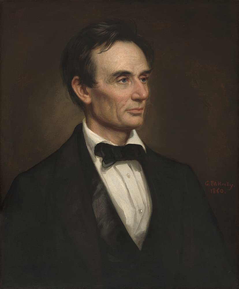 ArtDirect George Peter Alexander Healy 15x17 Gold Ornate Frame and Double Matted Museum Art Print Titled - Abraham Lincoln (1860)