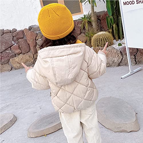 Winter Coats for Baby Boys Girls Solid Winter Thick Warm Hooded Windproof Coat Snowsuit Kids Toddler Outwear (blush Red, Small)
