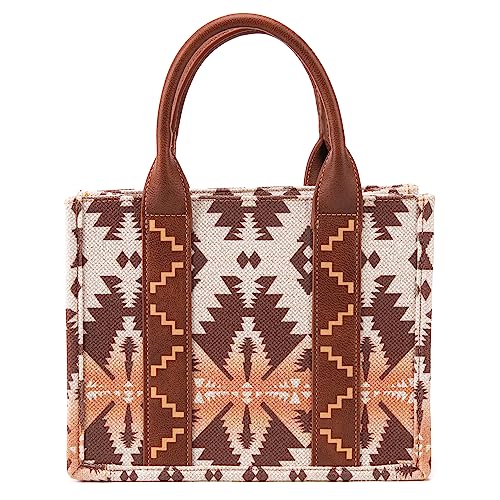 Wrangler Purse for Women Boho Aztec Tote Bag Hobo Shoulder Top Handle Handbags with Wide Guitar Strap christmas gift fall collection XY7 WG2203-8120SLCF