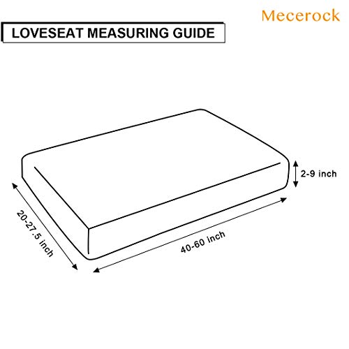Mecerock Printed Stretch Couch Seat Cover Sofa Cushion Removable Washable Soft Spandex Furniture Protector for Loveseat Couch Sofa Seat Cover Sofa Slipcover Flexibility with Elastic