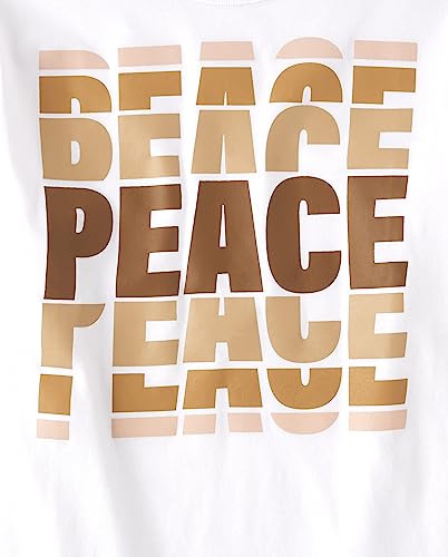 The Children's Place,Short Sleeve Graphic T-Shirt,White,Medium (7/8)