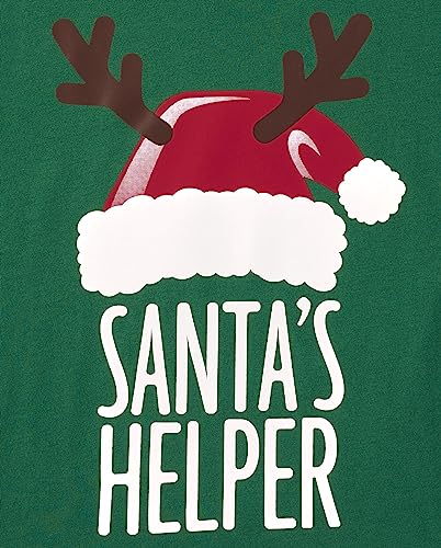 The Children's Place Unisex-Baby Long Sleeve Christmas Graphic T-shirt Santa's Helper Small