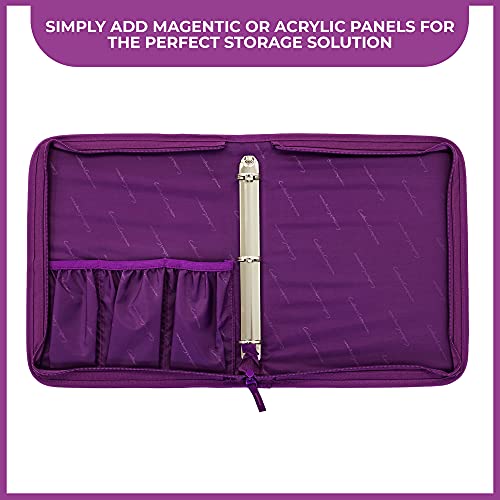 Metal Die & Stamp Storage Folder Large - Holds Panels 8.5 x 11 inches - Includes Zip Closure Perfect for Crafting on The Go by Crafter’s Companion
