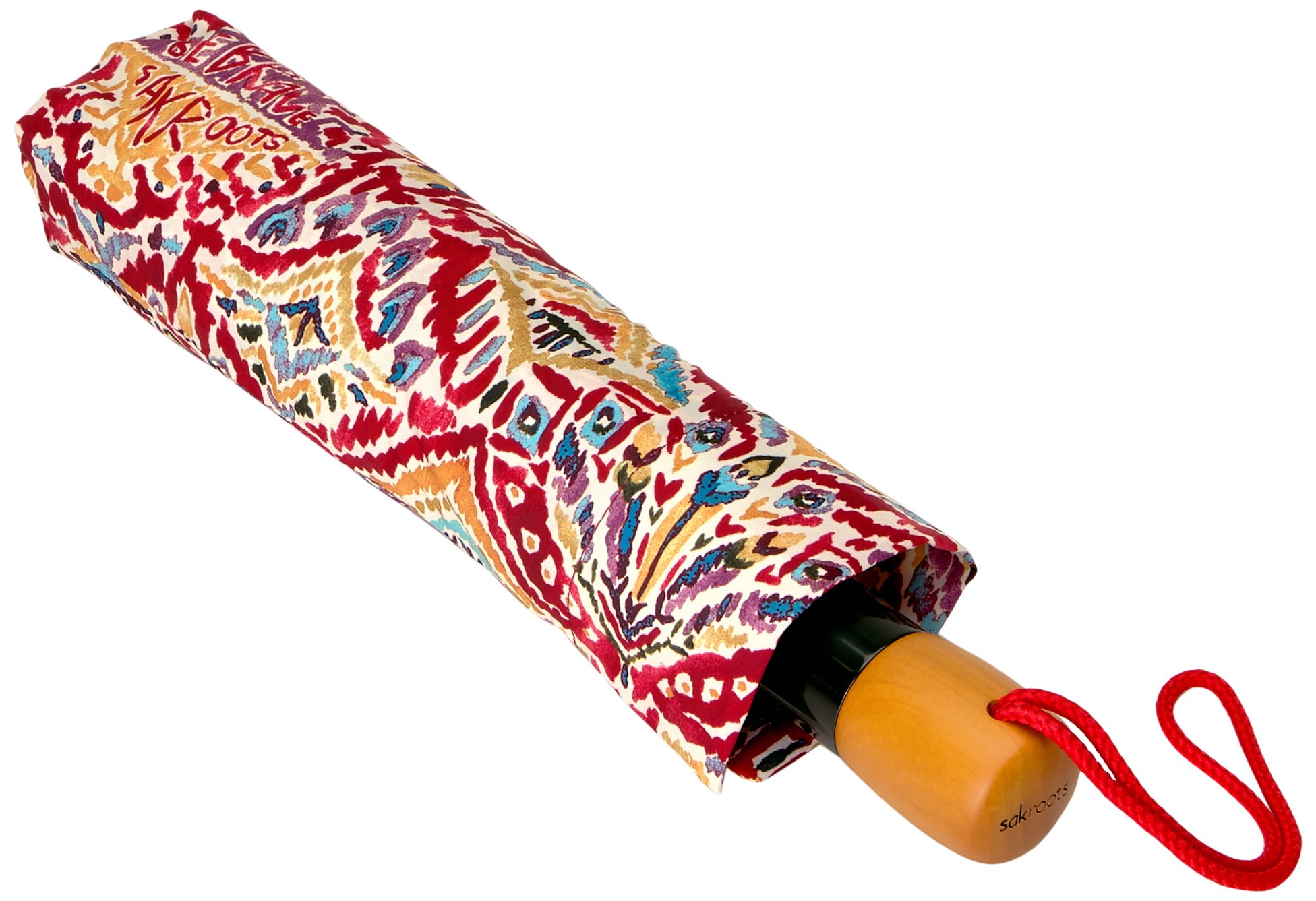 Sakroots Aritst Circle Boxed Umbrella, Sweet Red Brave Beauti