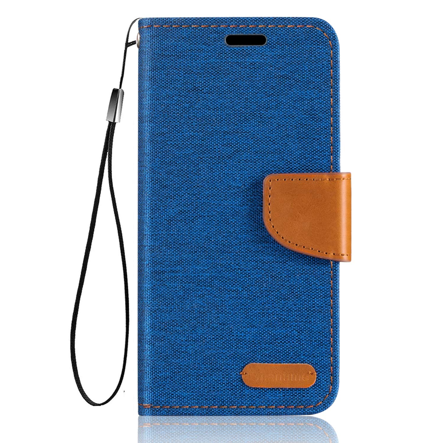 Shantime for Doogee V20 Pro Case, Oxford Leather Wallet Case with Soft TPU Back Cover Magnet Flip Case for Doogee V20 Pro (6.43β) Blue