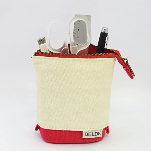 SUN-STAR Stationery DELDE Pen Case Natural Red,S1409565