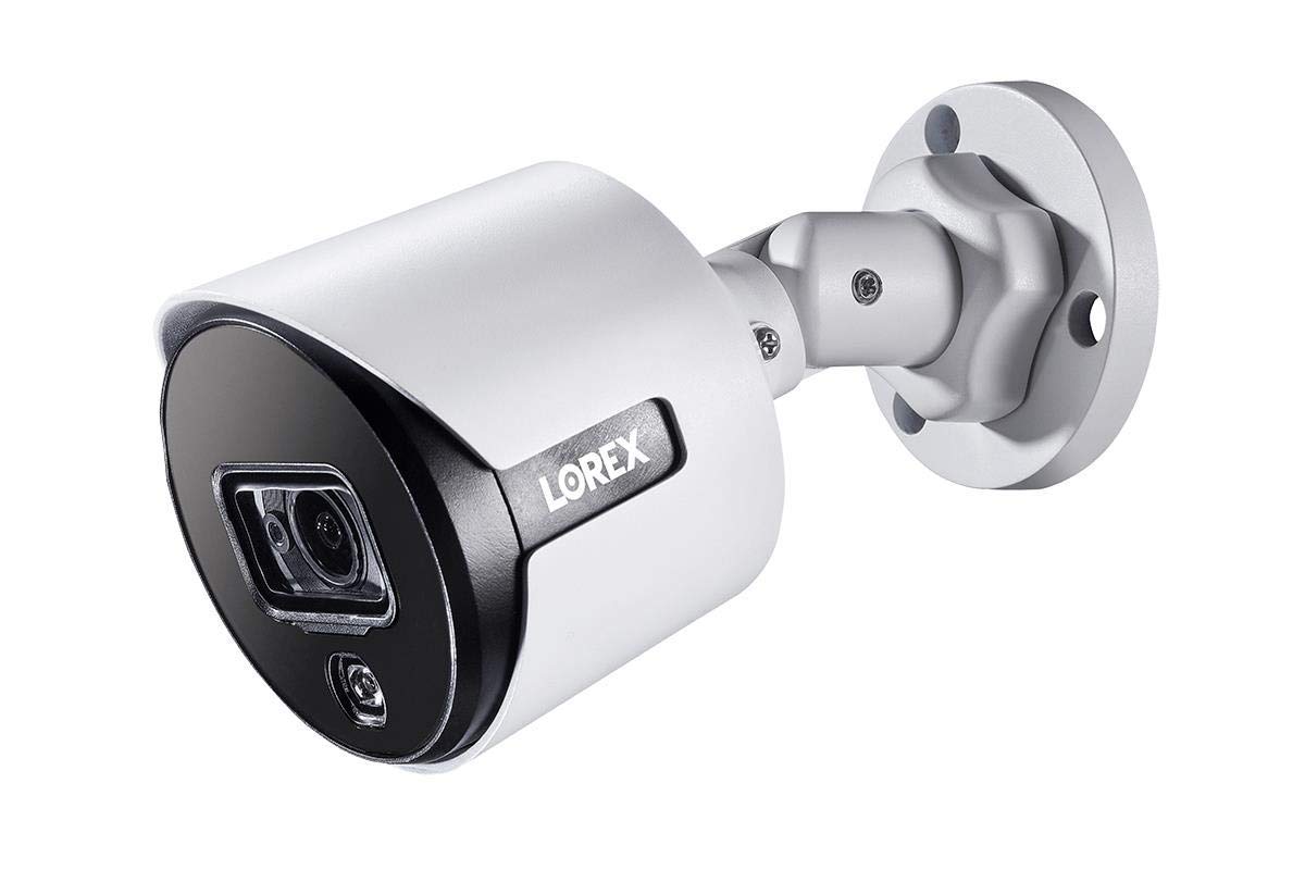 Lorex C581DA Indoor/Outdoor 2K 5MP Super Analog HD Active Deterrence Bullet Camera, 2.8mm, 135ft IR Night Vision, CNV, Works with D841/D841B Series, Only Camera, White (Renewed)