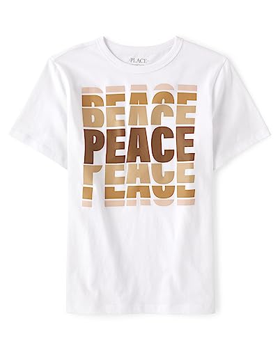 The Children's Place,Short Sleeve Graphic T-Shirt,White,Medium (7/8)
