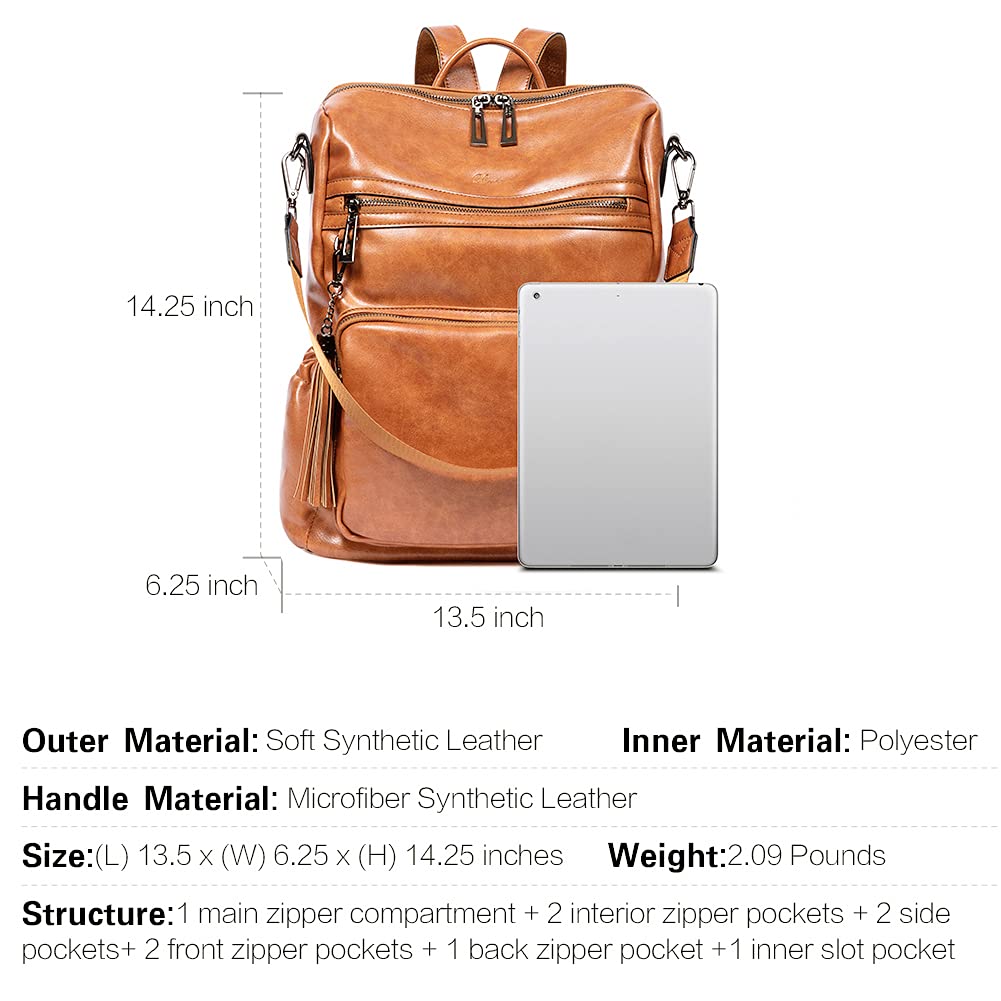 CLUCI Women Backpack Bundle with Women Wallet