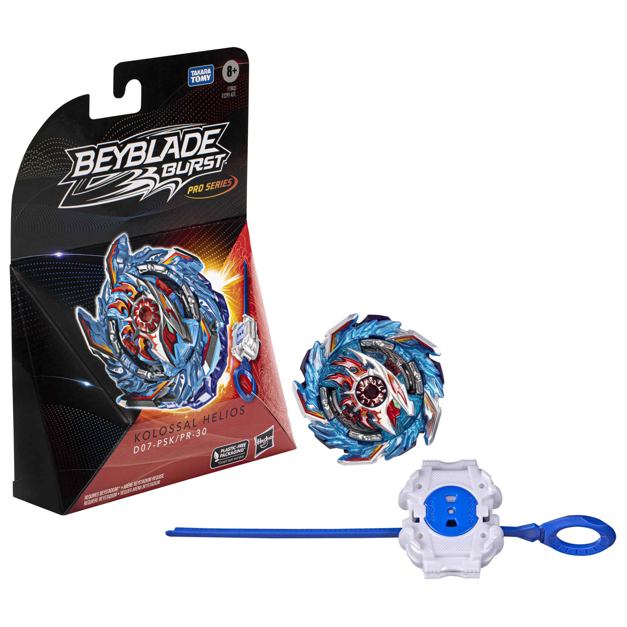 Beyblade Burst Pro Series Kolossal Helios Beyblade Starter Pack, Balance Type Spinning Top with Beyblade Launcher, Kid Toys for 8 Year Old Boys & Girls
