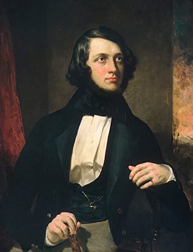 ArtDirect George Peter Alexander Healy 15x18 Black Ornate Frame and Double Matted Museum Art Print Titled: Alexander Van Rensselaer (1837)