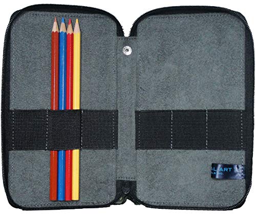 Speedball Art Products Canvas Storage Case for Pencils, Markers, Pens and Art Supplies, Holds Up to 24 Standard Pencils, Chocolate