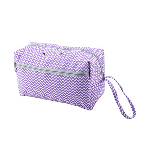 Knitting Bag, Purple Portable Crochet Organizer Waterproof Durable Knitting Tools Accessories(Square L Code)