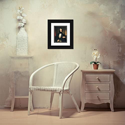 ArtDirect George Peter Alexander Healy 15x18 Black Ornate Frame and Double Matted Museum Art Print Titled: Alexander Van Rensselaer (1837)