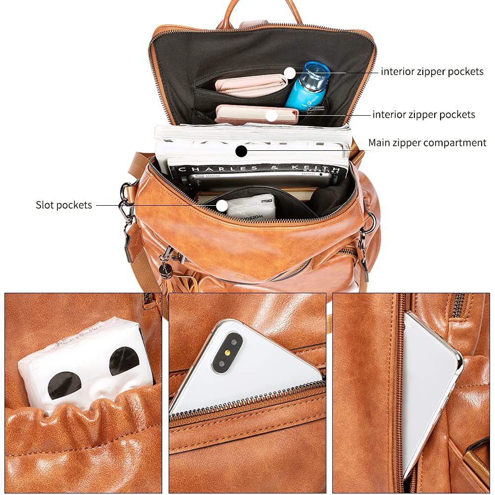 CLUCI Women Backpack Bundle with Women Wallet