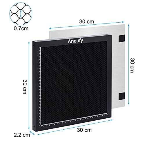 Simhevn Honeycomb Working Table (11.81'' x 11.81''), Laser Cutting Honeycomb Laser Bed for CO2 or Diode Laser Engraver Cutting Machine, Laser Engraver Accessories, Smooth Edge Cutting (300x300mm)