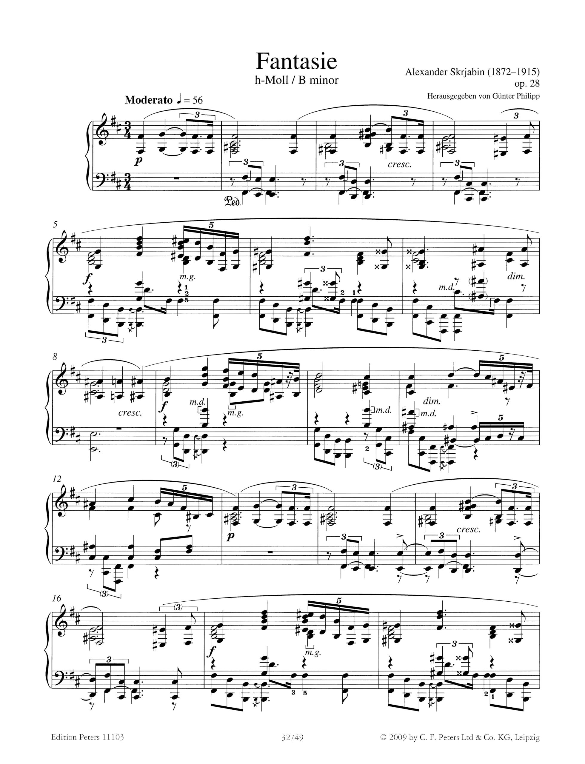 Scriabin: Fantasie, Op. 28
