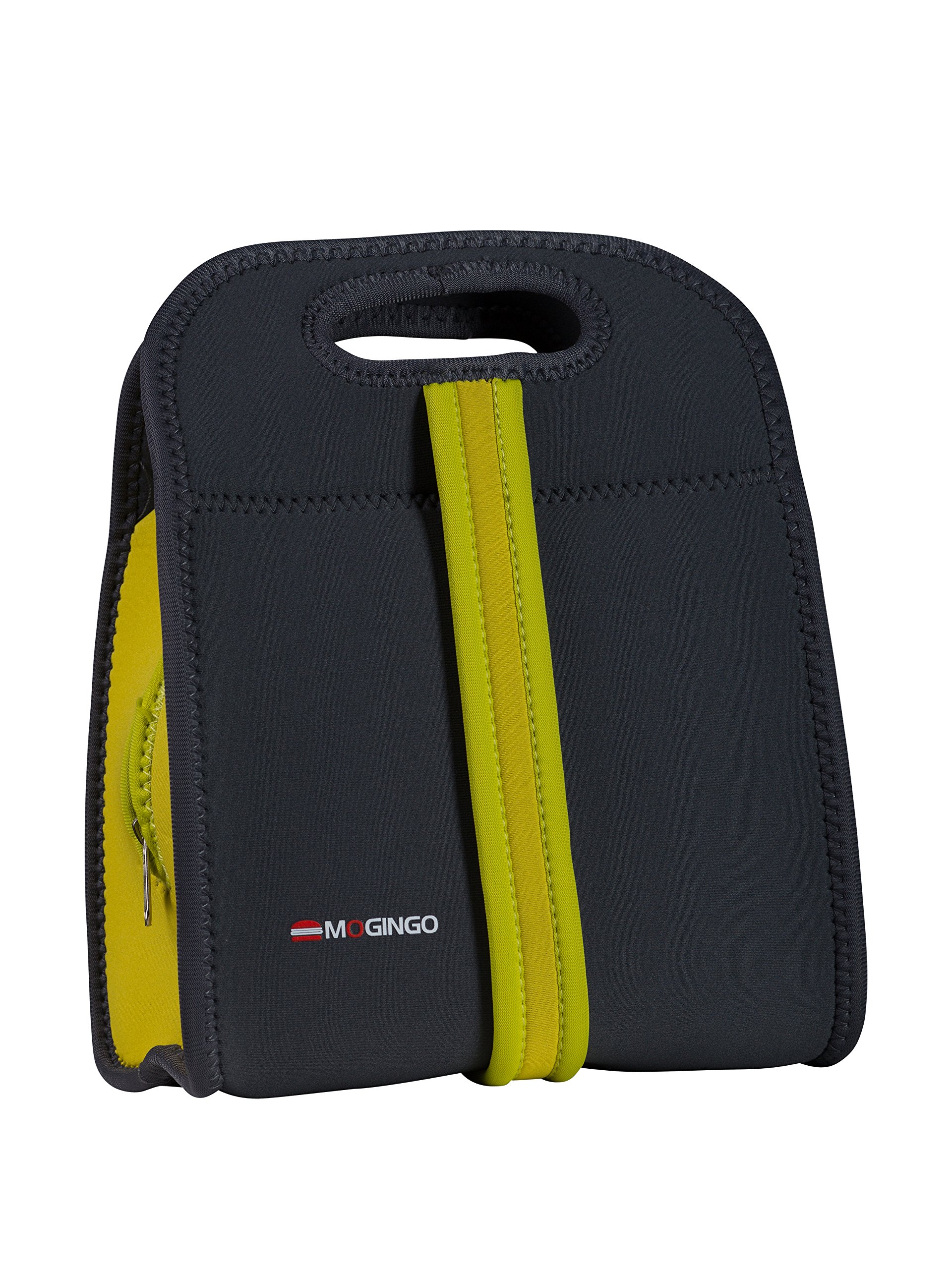Mogingo Insulated Zippered Tote - Neoprene Lunch Cooler Bag with Dual Carrying Handle Options (Yellow)