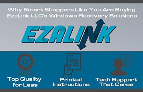 Ezalink Bootable USB for System Repair Recovery Install Restore Boot Fix Flash Drive | 32 & 64 Bit Systems Home & Professional All Brands w/ AntiVirus and Support