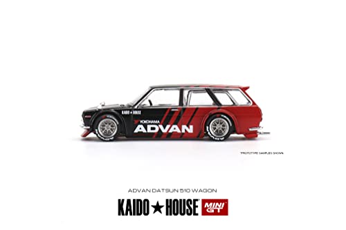Datsun 510 Pro Street Wagon Advan Yokohama (by Jun Imai) Kaido House 1/64 Diecast Model Car True Scale Miniatures KHMG033