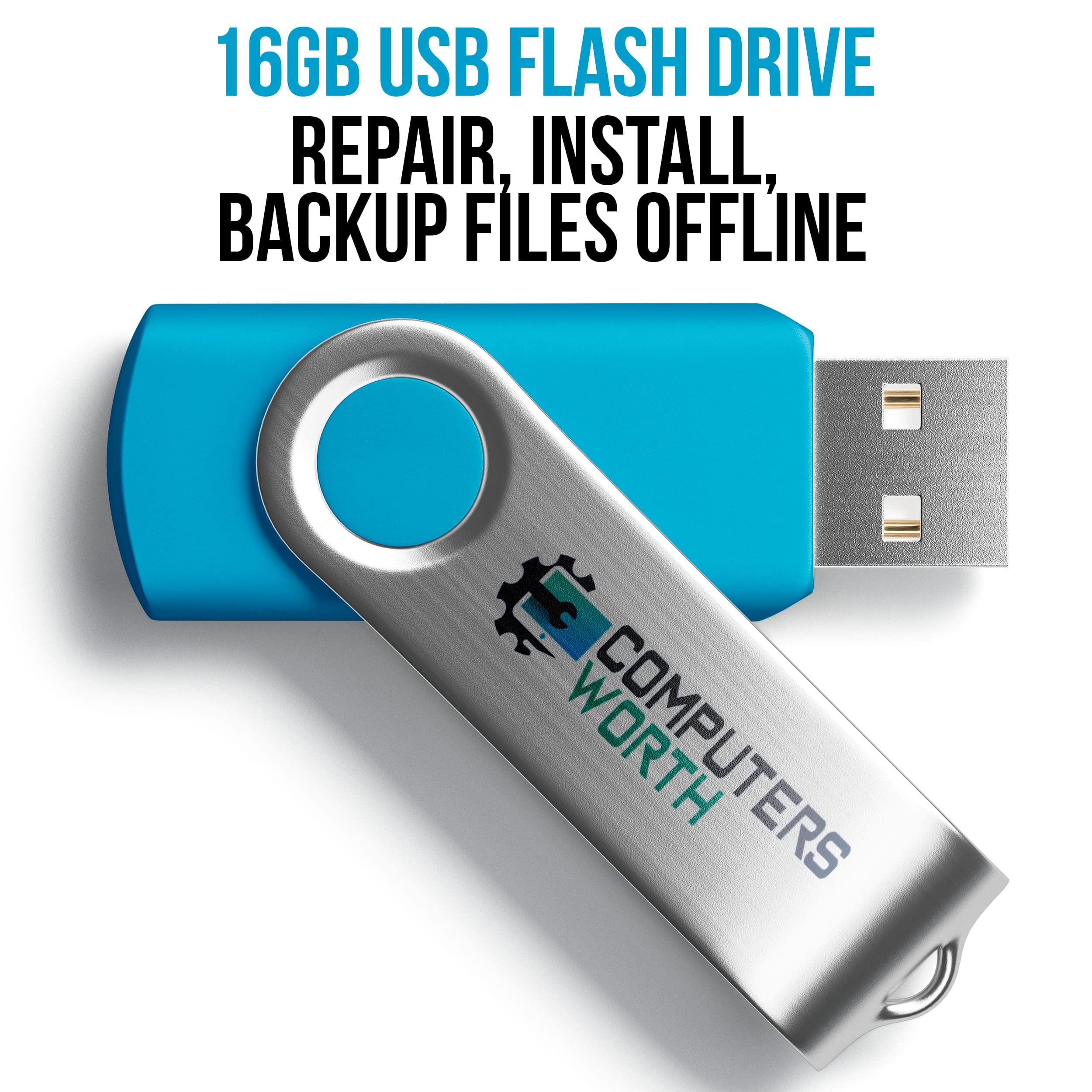 Ezalink Bootable USB for System Repair Recovery Install Restore Boot Fix Flash Drive | 32 & 64 Bit Systems Home & Professional All Brands w/ AntiVirus and Support
