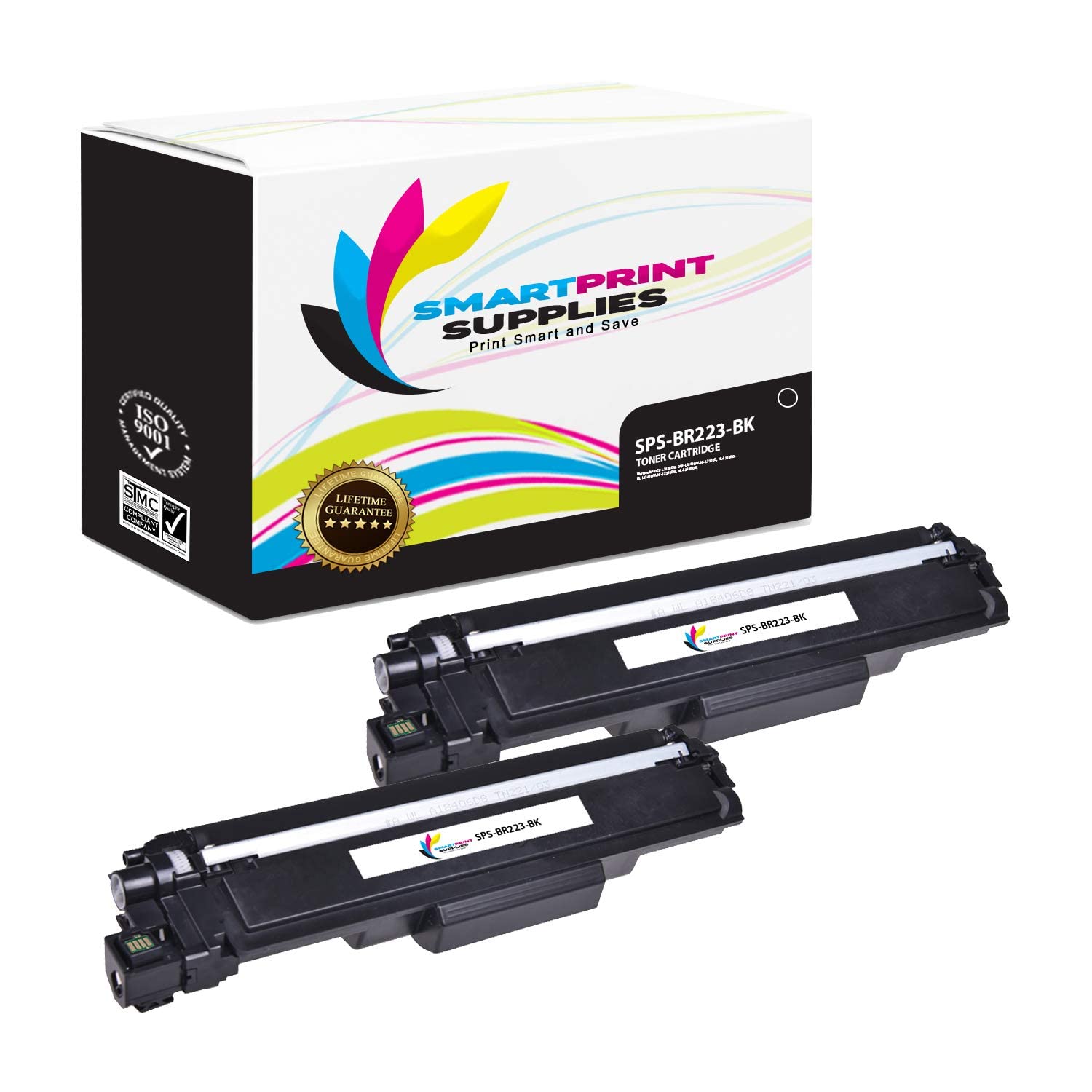 Smart Print Supplies Compatible TN227 TN-227 with Chip High Yield Toner Cartridge Replacement for Brother HL-L3210CW L3230CDW, MFC-L3710CW Printers (Black, Cyan, Magenta, Yellow) - 5 Pack