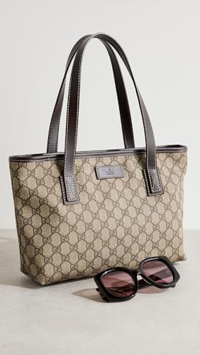 Gucci Women's Pre-Loved Gucci Signature Small Tote, GG Supreme, Neutral, Brown, Print, One Size
