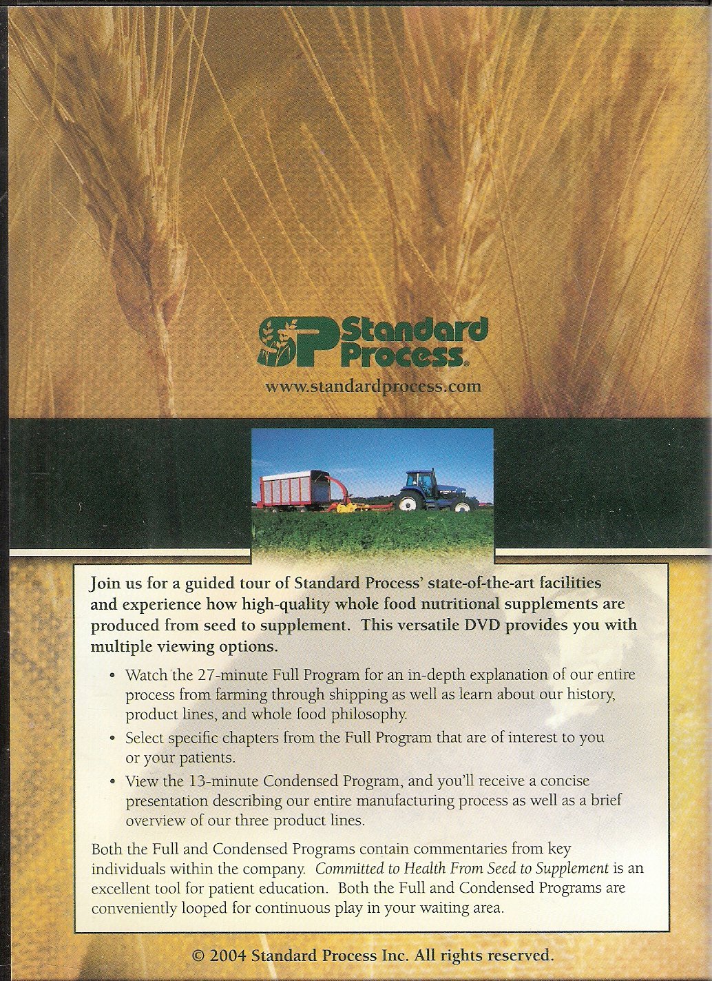 Committed to Health From Seed to Supplement 2004 [DVD]