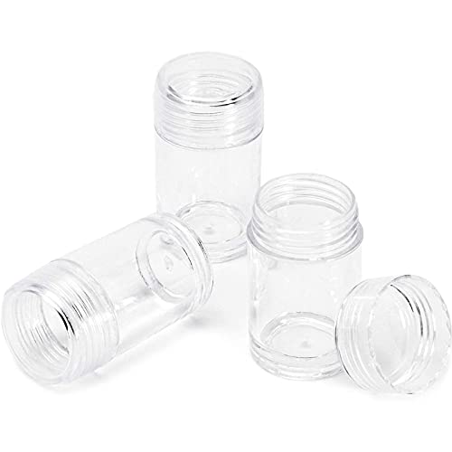 Juvale Plastic Box Storage with Jar Containers for Glitter, Beads, Rhinestones (6.5 x 2 x 5.5 In)