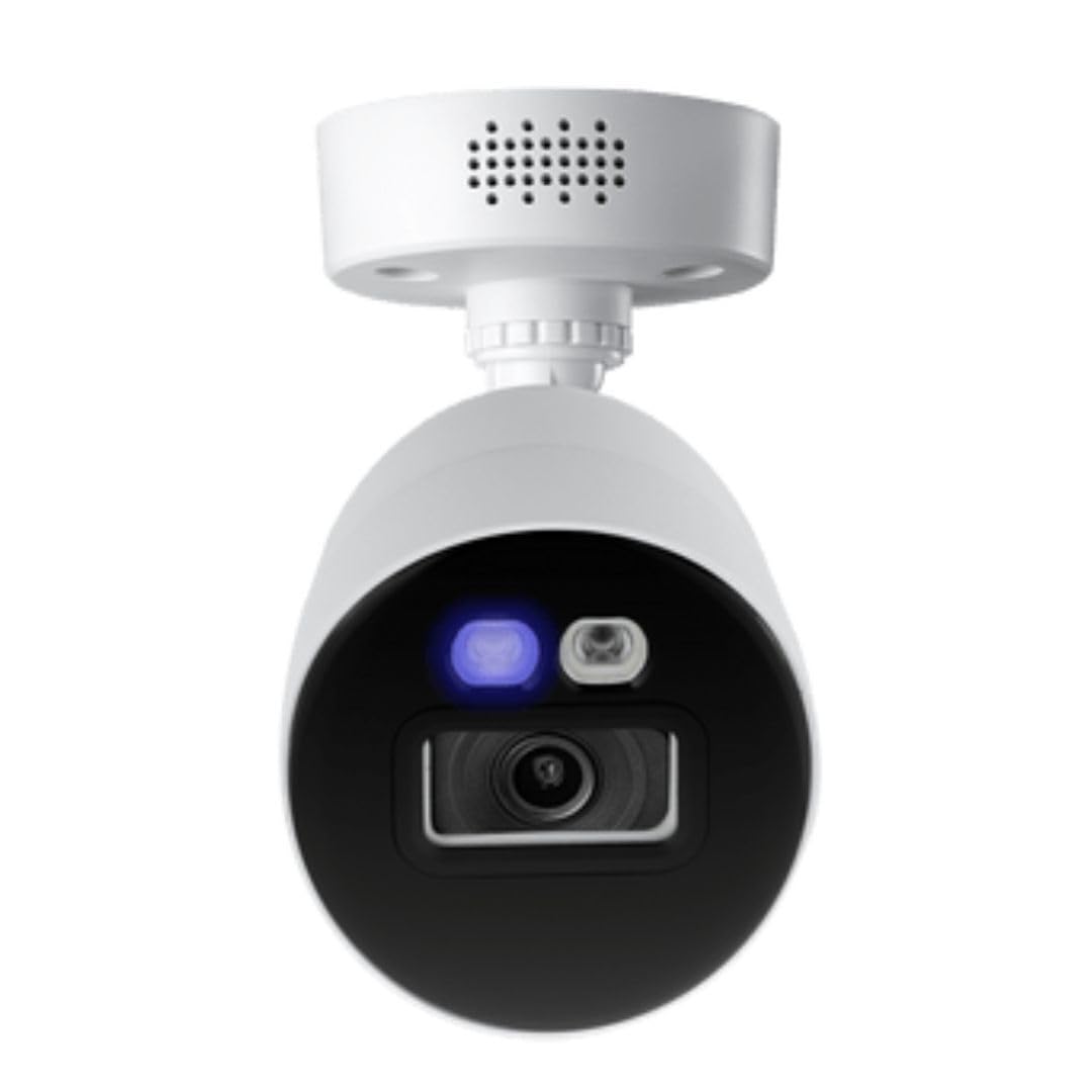Lorex Indoor/Outdoor 4K Ultra HD Smart Deterrence CVI Wired Add-On Bullet Security Camera, Color Night Vision, Dual Warning LED Lights, Siren
