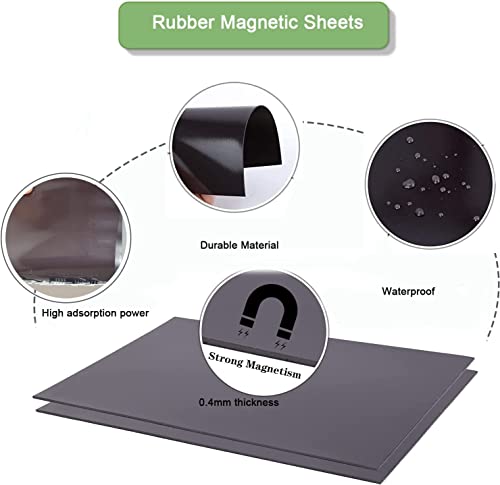 40 Pcs Clear Stamp and Die Cut Storage Bags with Rubber Magnetic Sheets and Stamp Storage Panels, Resealable Plastic Storage Pockets Stamp Stencil Envelope for Organize Scrapbook Supplies,Die Cutting