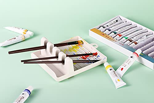 HuSiuSiu BEST Paint brush holder for large paint brush rest with 5 slots suitable for watercolor,oil,acrylic painting party