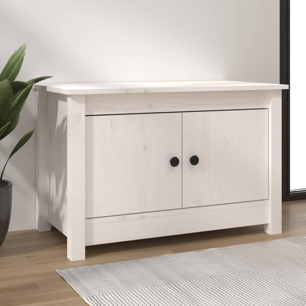 CUMYZO Shoe Cabinet White 27.6"x15"x17.9" Solid Wood Pine,Home & Garden Household Supplies Storage & Organization Clothing & Closet Storage Shoe Racks & Organizers