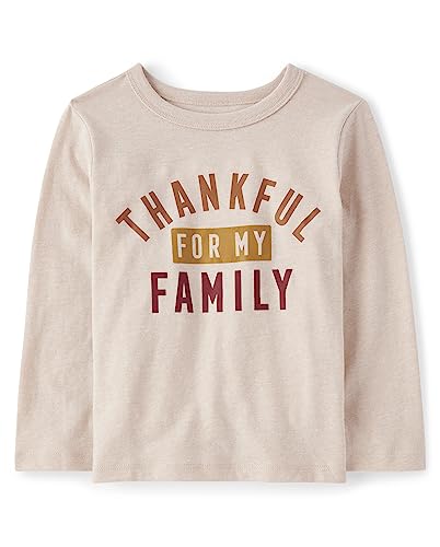 The Children's Place Unisex-Baby And Toddler Long Sleeve Fall Thanksgiving Graphic T-shirt Thankful Family 4T