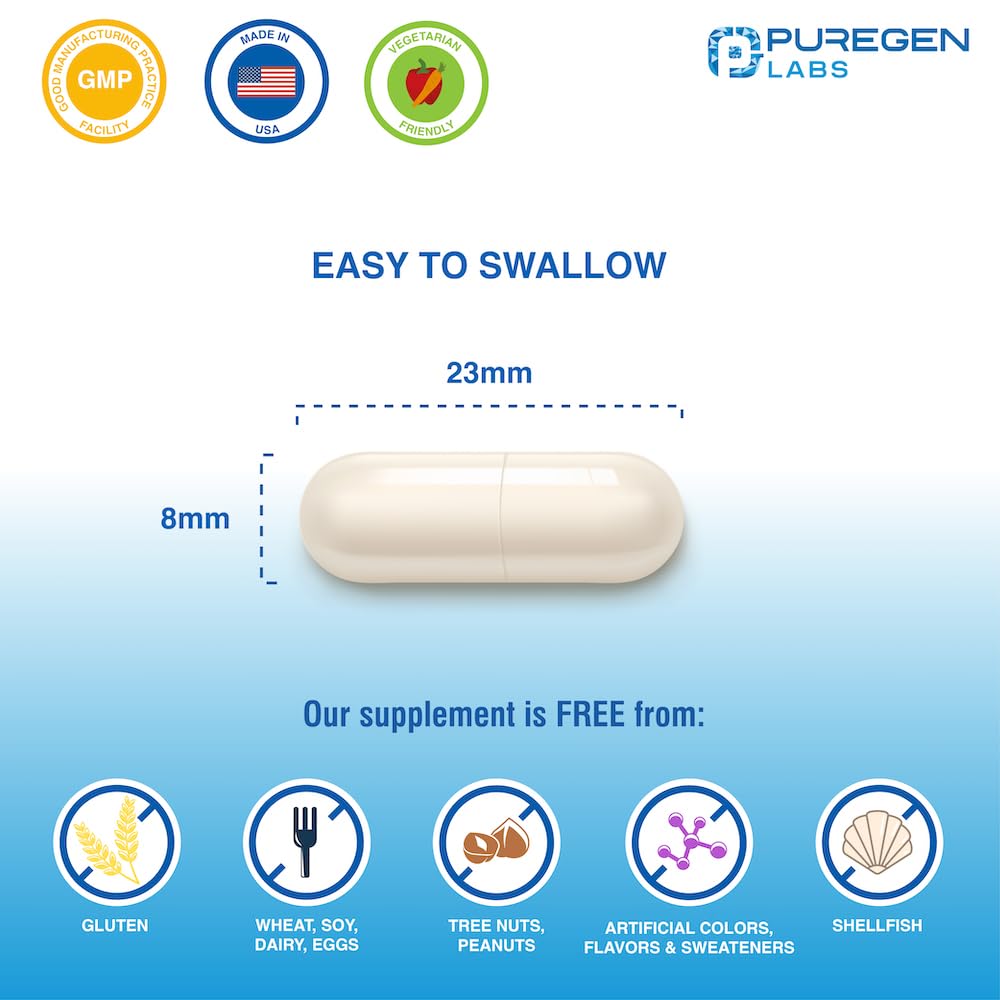 Puregen Labs Potassium Bicarbonate Supplement 1020 mg | Non-GMO | Gluten Free | Made in USA | 240 Vegetarian Capsules