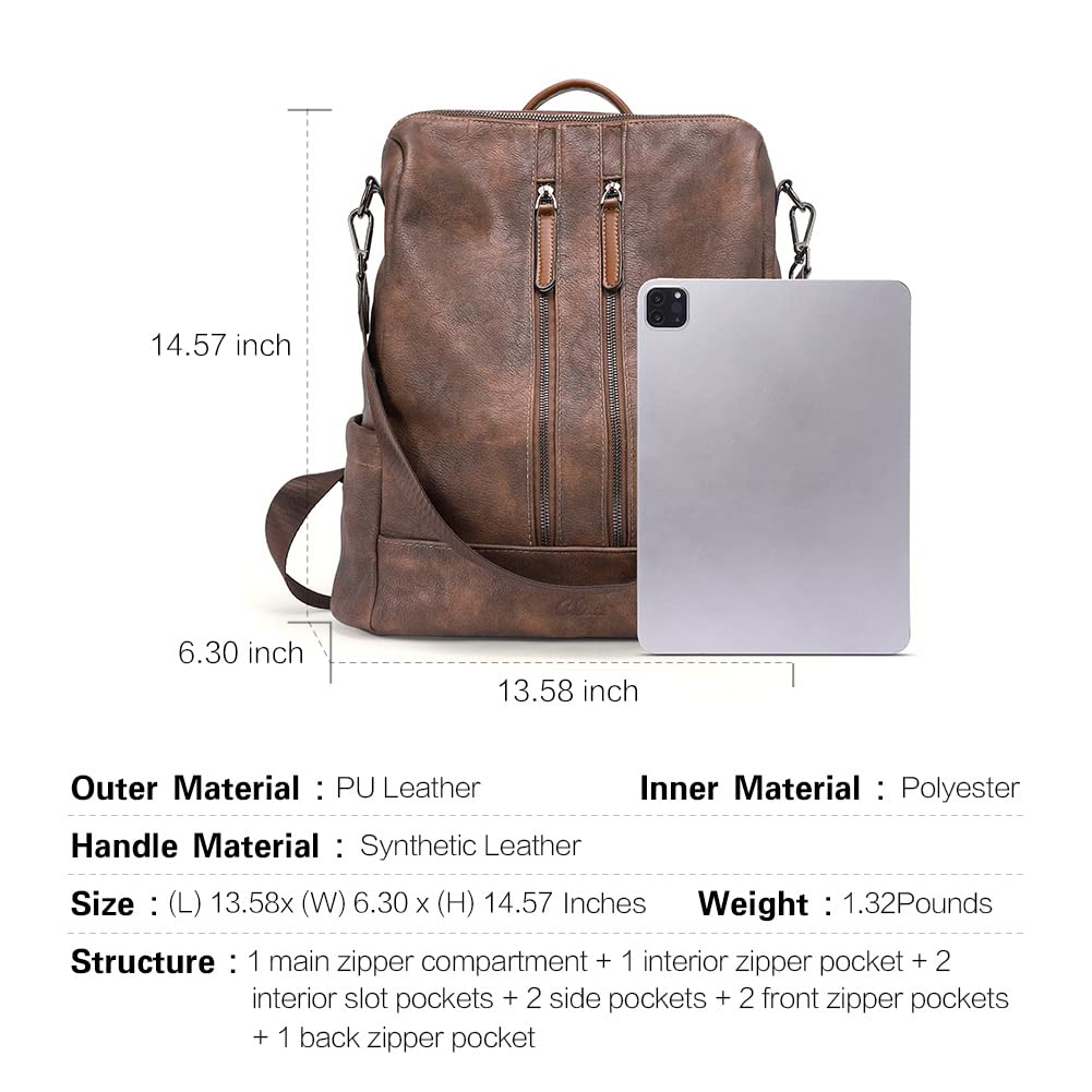CLUCI Women Backpack Bundle with Women Wallet