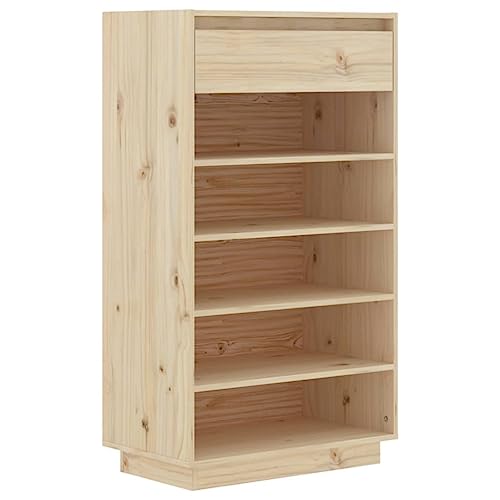 VRAXO Shoe Cabinet 23.6"x13.4"x41.3" Solid Wood Pine,Shoe Racks & Organizers-36.19lbs