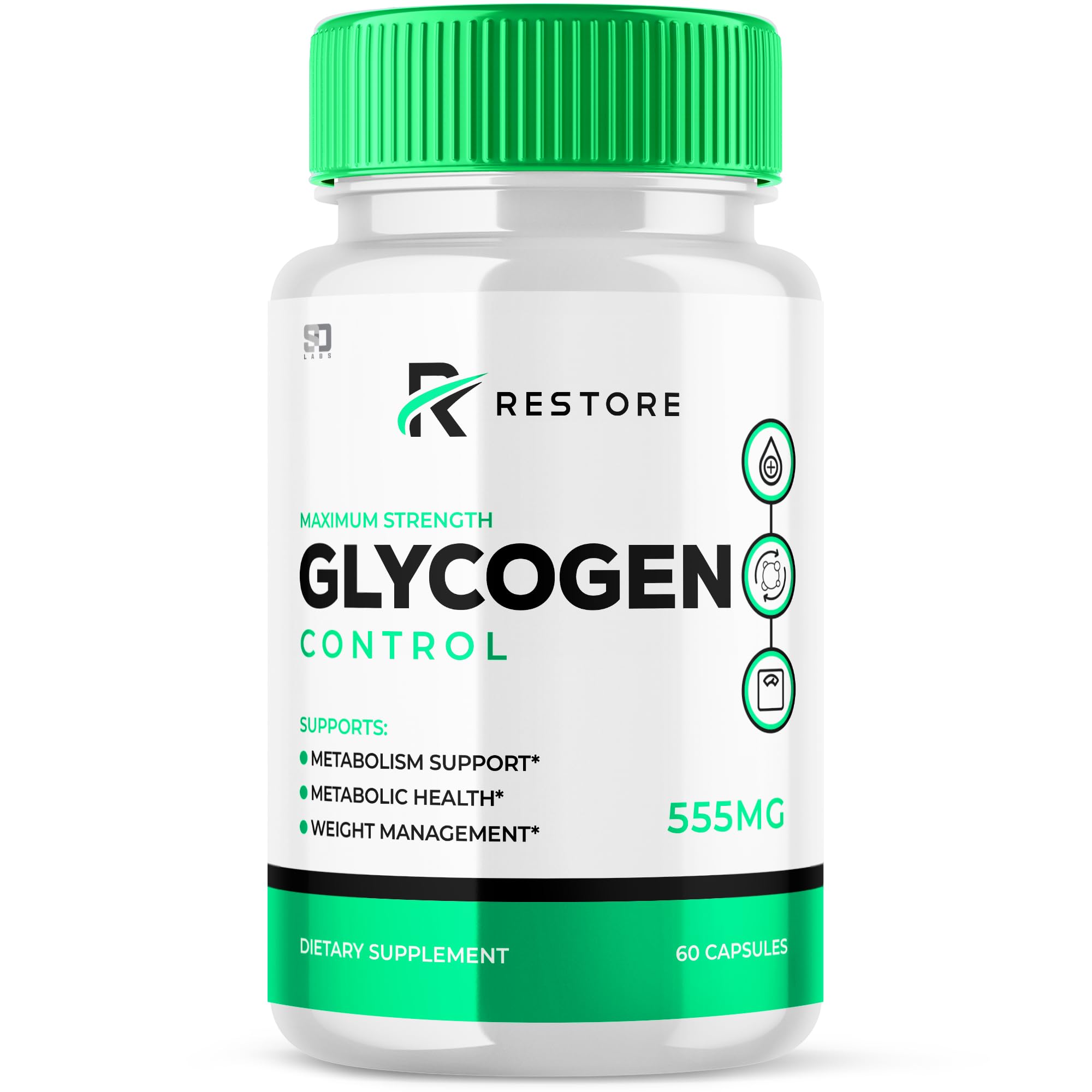 S.O Labs Restore Glycogen Control, Restore, Glycogen Control, Restore Glycogen Control Advanced Formula Support Supplement, Restore Glycogen Control Metabolic Health Pills (60 Capsules)