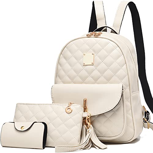 IHAYNER Women’s Backpack 3-pieces Fashion PU Leather Simple Design Bags Travel Backpack for Women