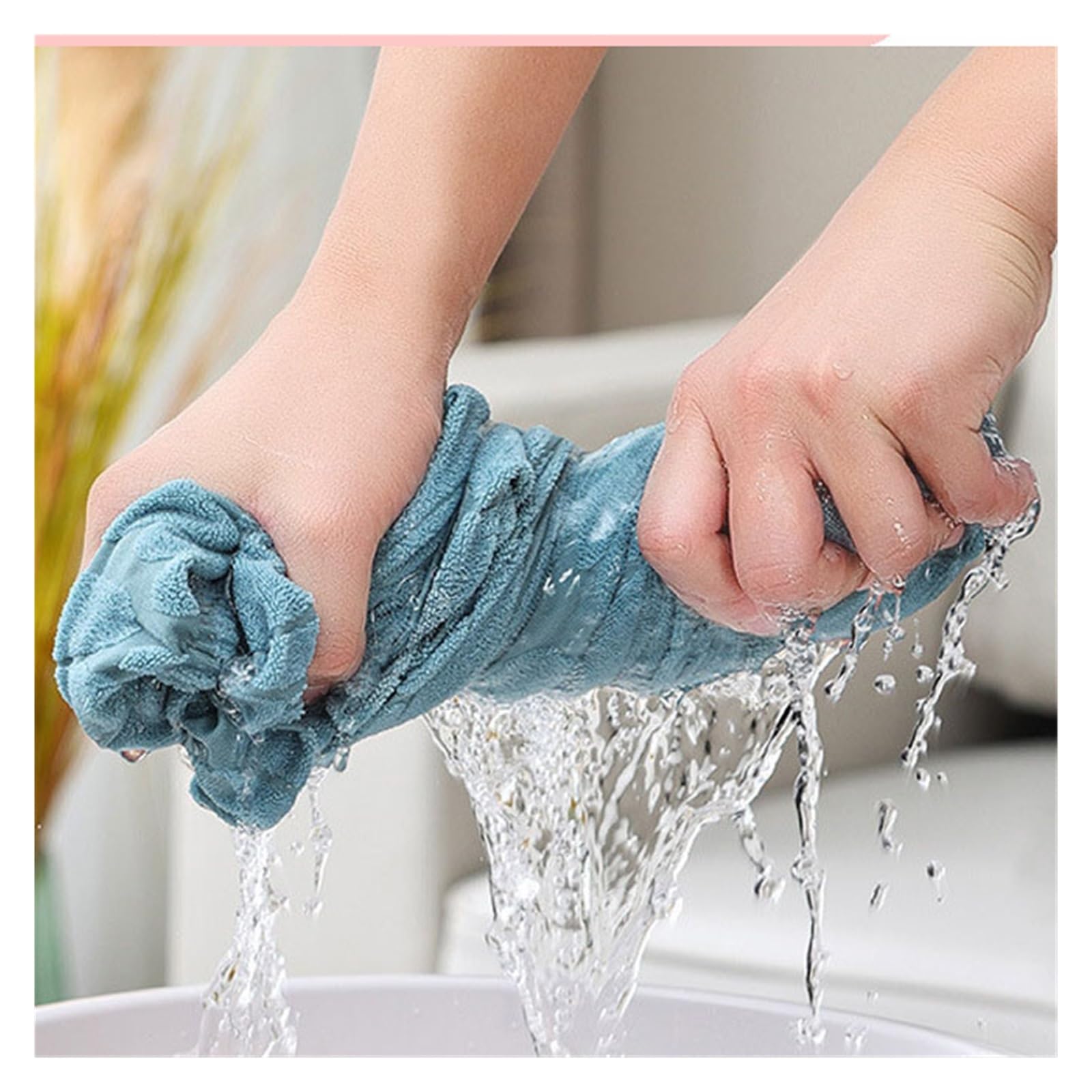 GRFIT Stretch Waterproof Magic Sofa Cover,Flowers U Shaped Sectional Couch Covers ,for Sectional Sofa L Shape,Wear-Resistant Universal Sofa Cover (Color : Light Blue, Size : 3 Seater(3pcs))