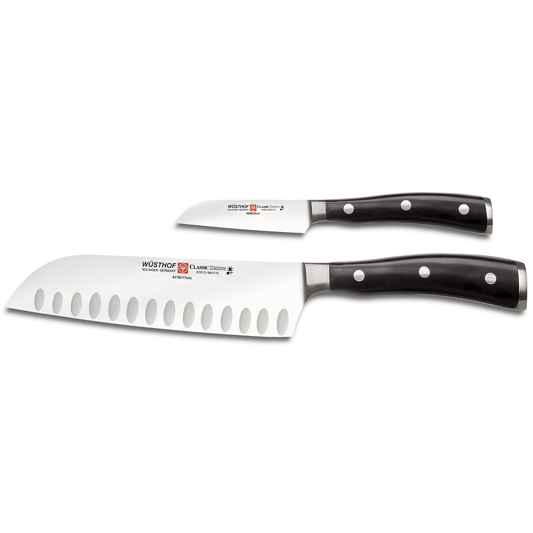 Wusthof Classic Ikon 2 Pc Asian Set, 2 Piece, Black