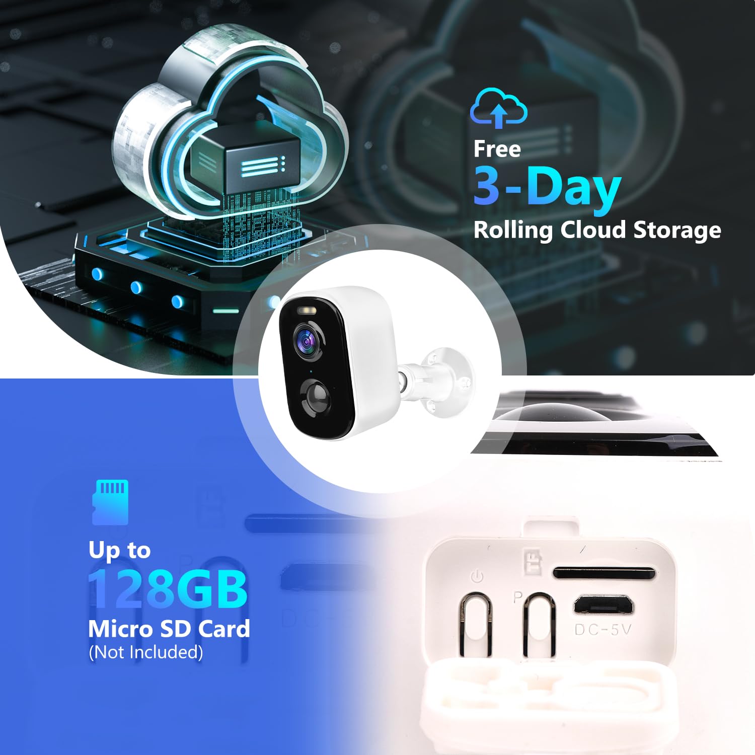 Cameras for Home Security, 1080P Security Cameras Wireless Outdoor with Motion Detection Spotlight/Siren Alarm Color Night Vision 2-Way Talk Waterproof SD/Cloud Storage Battery Powered WiFi Cam 2-Pack