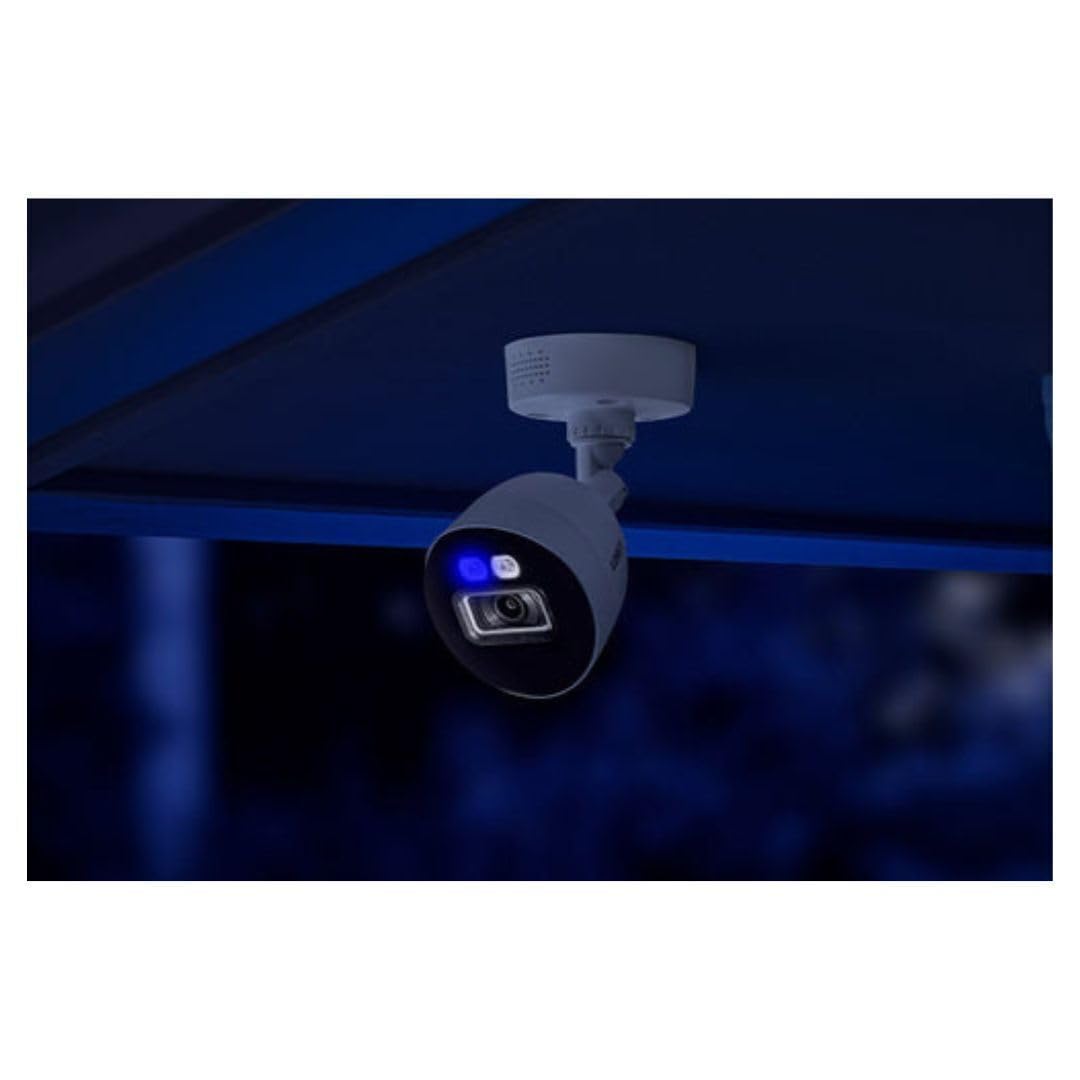 Lorex Indoor/Outdoor 4K Ultra HD Smart Deterrence CVI Wired Add-On Bullet Security Camera, Color Night Vision, Dual Warning LED Lights, Siren